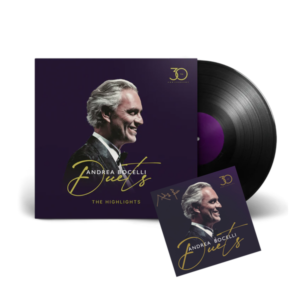Duets - 30th Anniversary: Vinyl LP + Signed Art Card - Andrea Bocelli ...